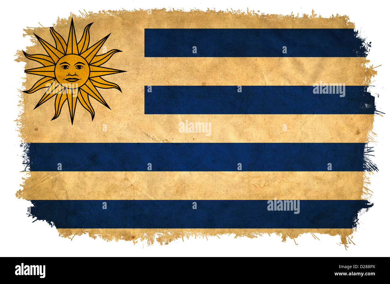 Uruguay grunge flag Stock Photo - Alamy