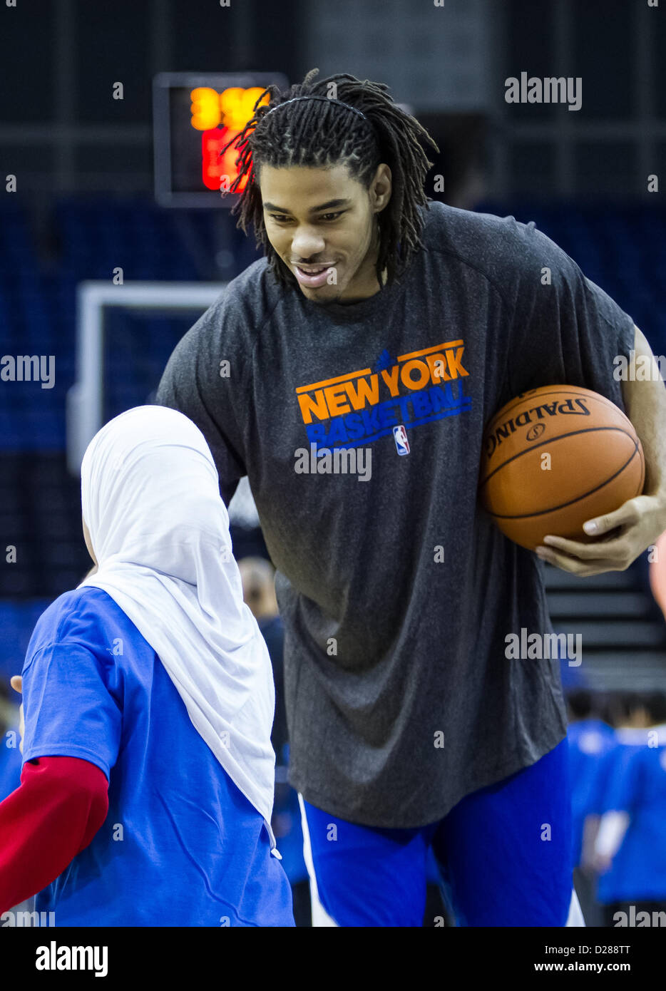 16.01.2013 London, England. New York Knicks forward Chris Copeland (14 ...