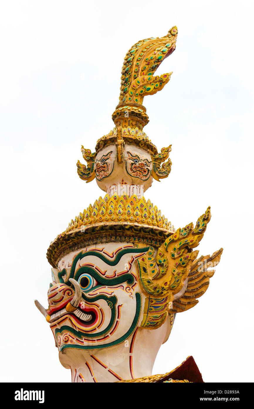 Face of Giant Demon in White Isolated Background Stock Photo - Alamy