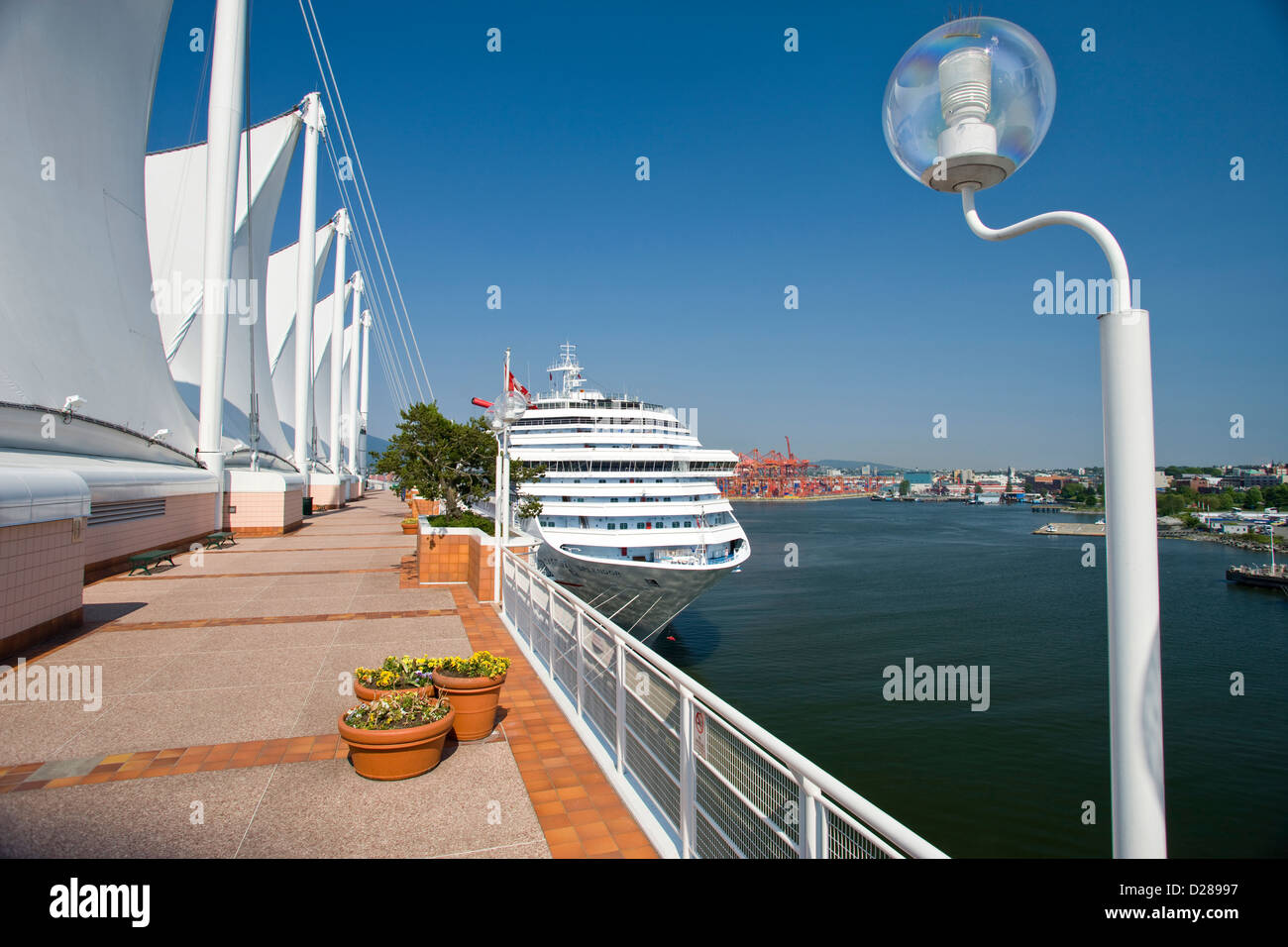 CRUISE SHIP DOCKED AT CANADA PLACE CRUISE SHIP TERMINAL DOWNTOWN ...