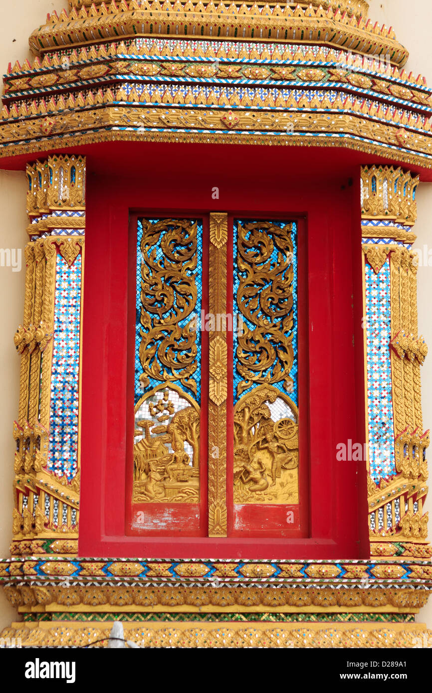 Beautiful Thai Temple Windows Stock Photo - Alamy