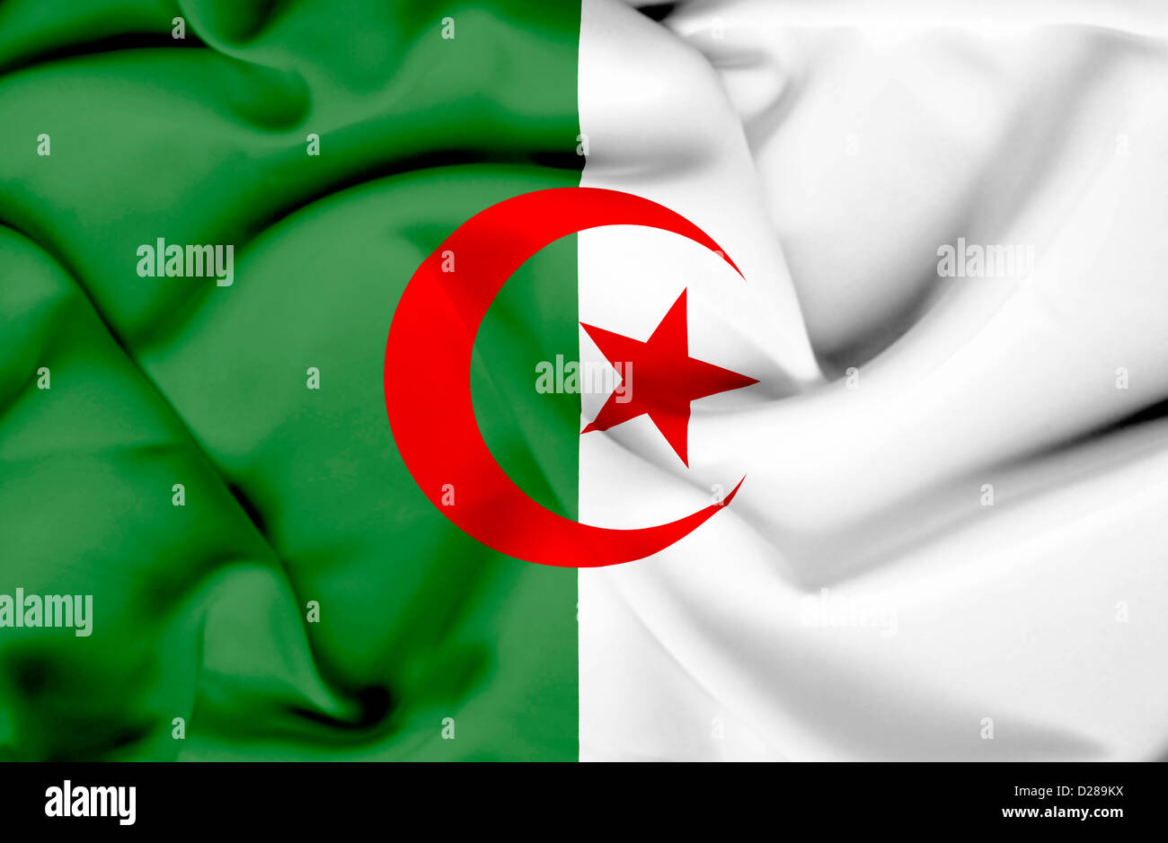 Algeria waving flag Stock Photo - Alamy