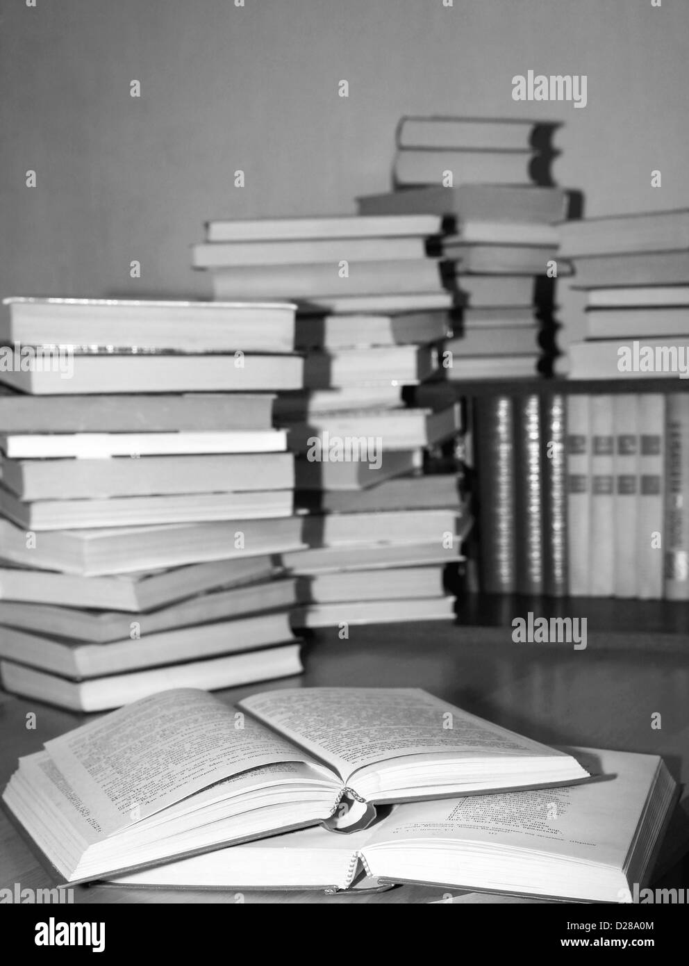 Old books open Black and White Stock Photos & Images - Alamy