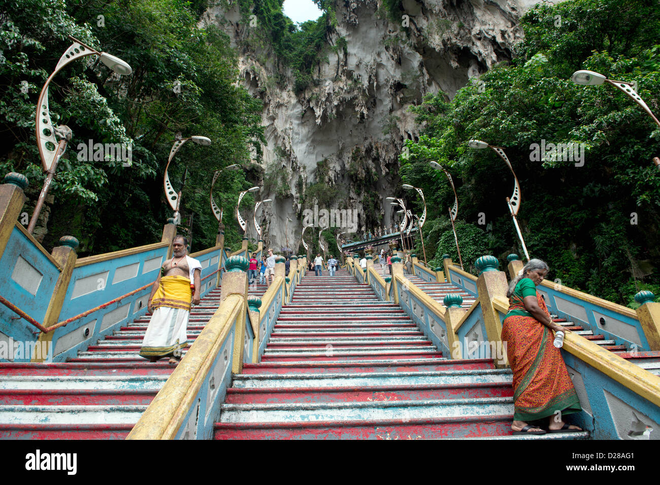 Around 300 steps lead up to the Hindu temple premises near the Batu ...