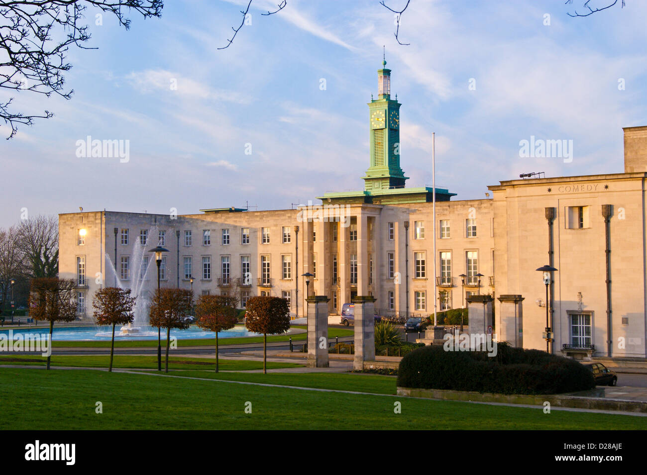 Walthamstow Town Hall, Art Deco/ stripped classical style 1937-42 by P ...