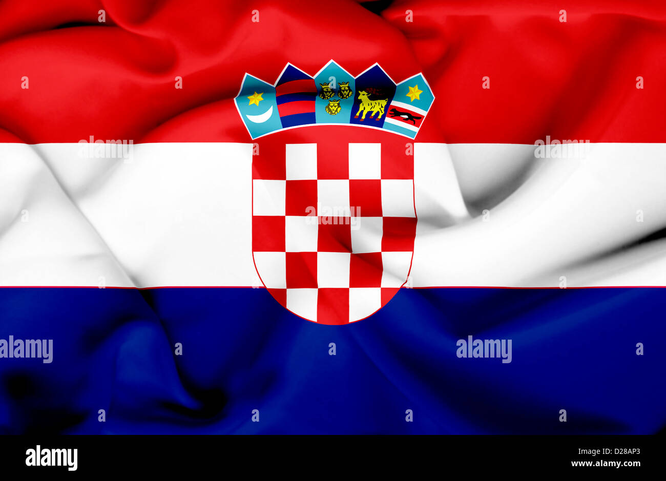 Croatia waving flag Stock Photo - Alamy