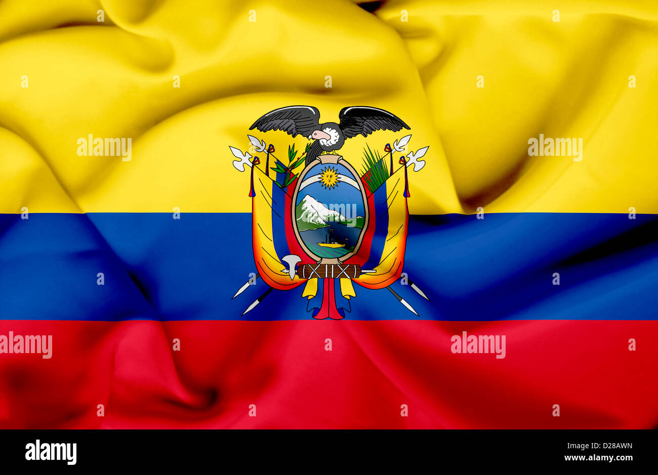 Ecuador waving flag Stock Photo - Alamy
