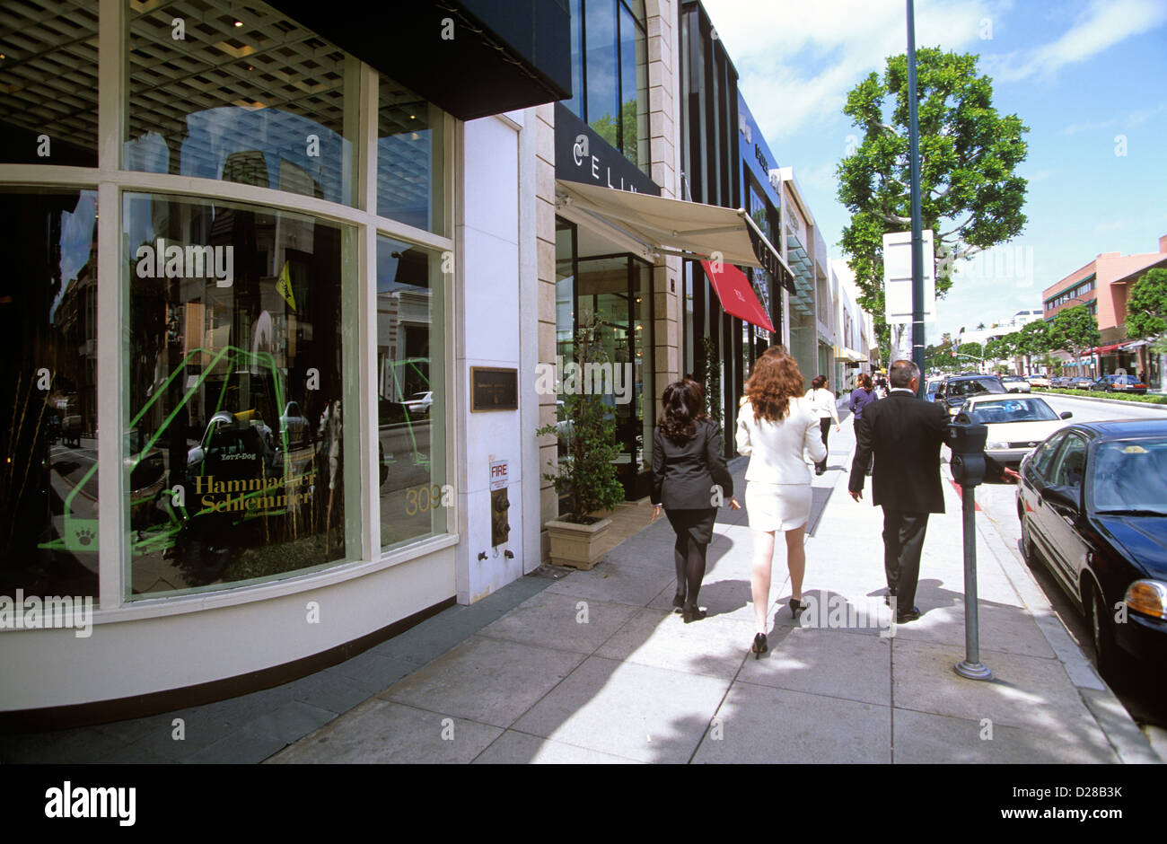 Rodeo drive is a world famous shopping in beverly hills hi-res stock ...