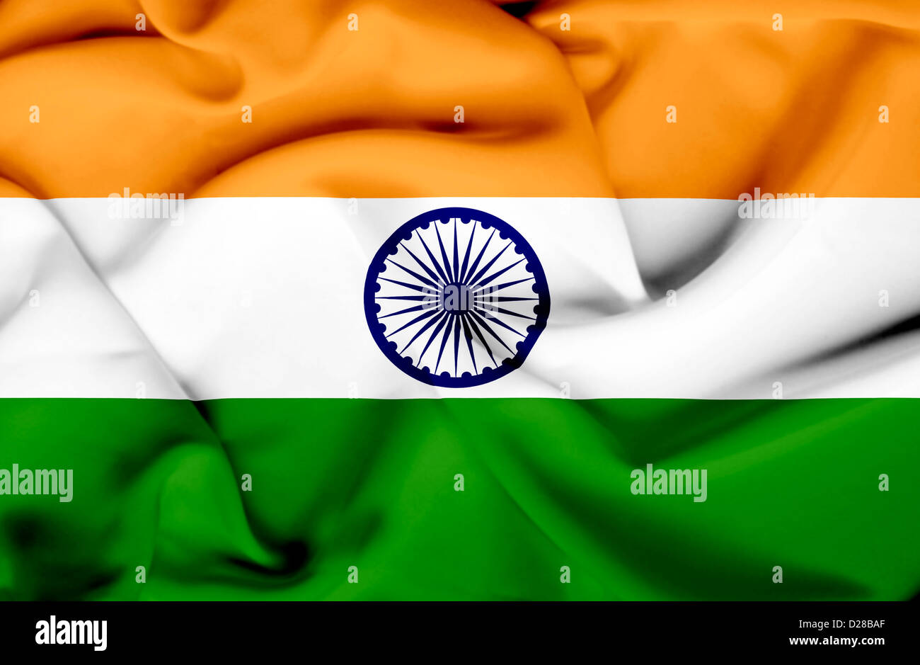 India waving flag Stock Photo - Alamy