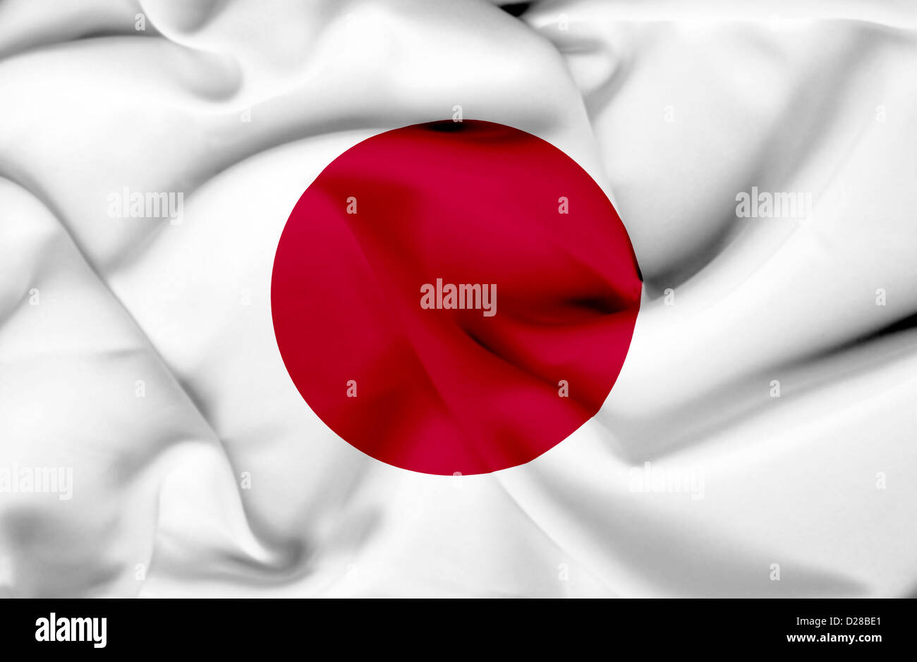 Japan waving flag Stock Photo - Alamy