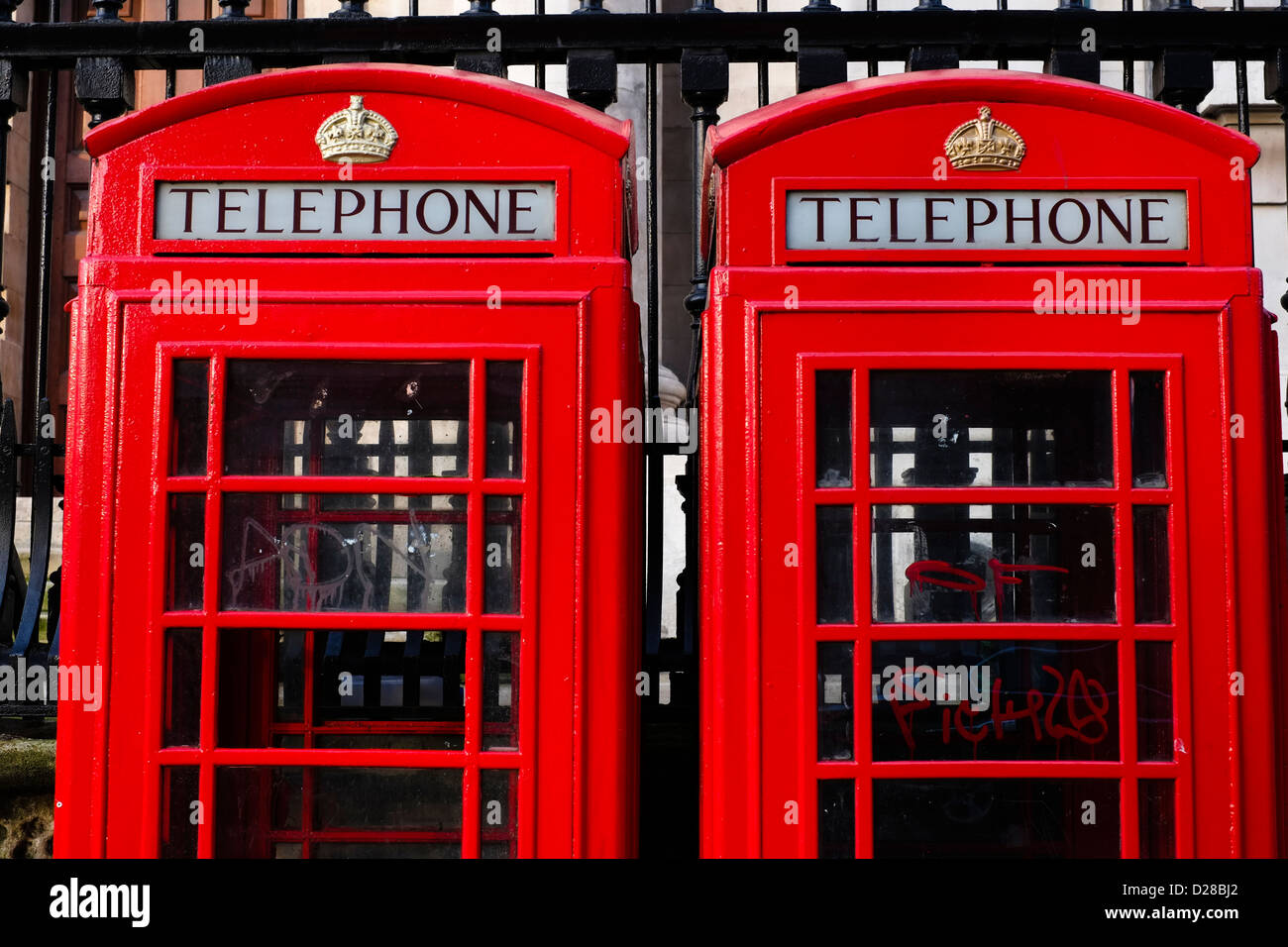 Red Phone Boxes Stock Photo - Alamy