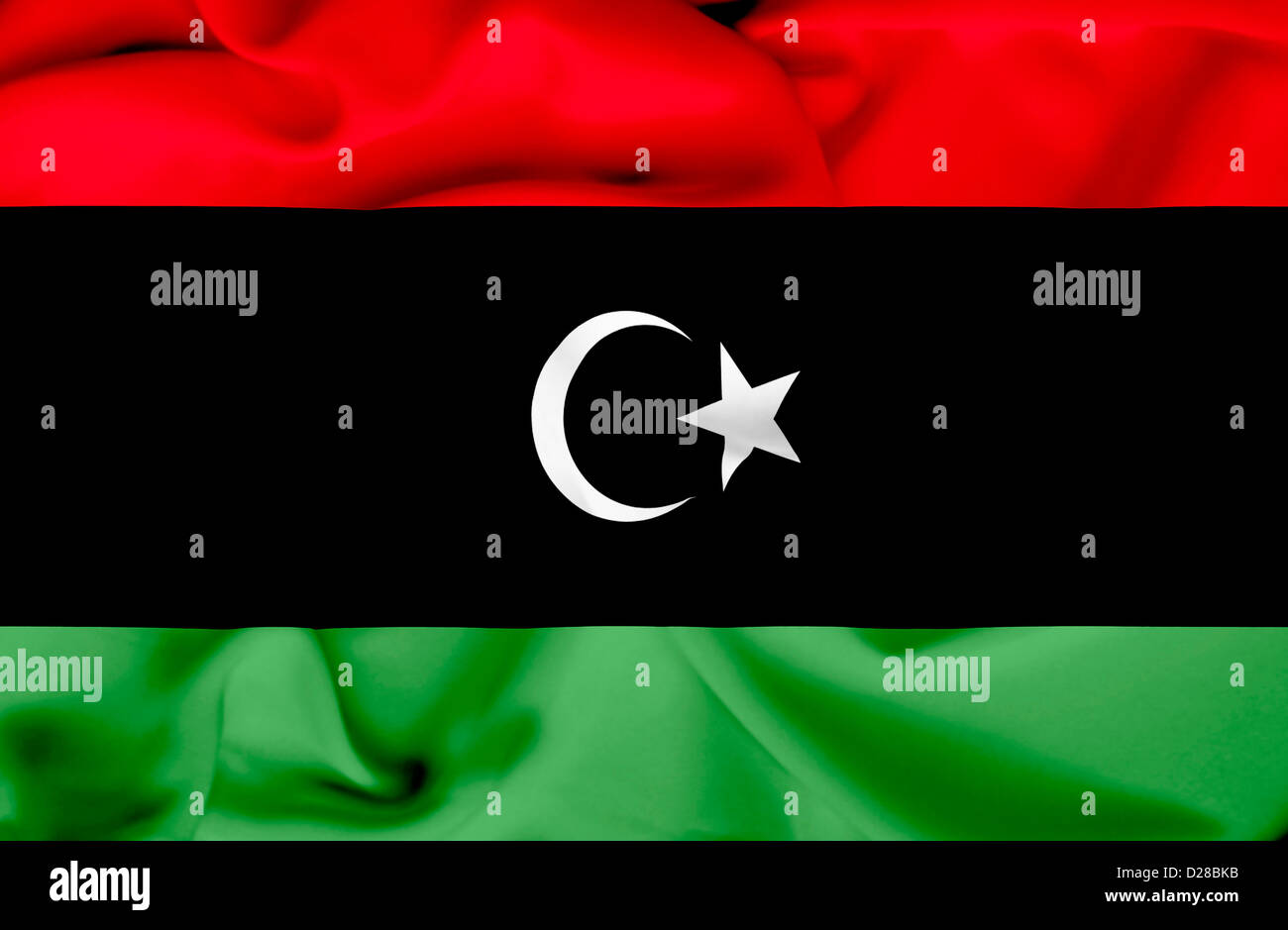 Libya waving flag Stock Photo - Alamy
