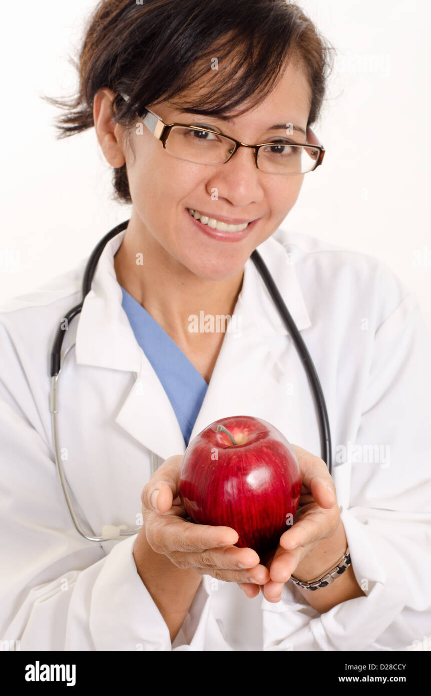 Attractive forties asian healthcare worker woman Stock Photo - Alamy