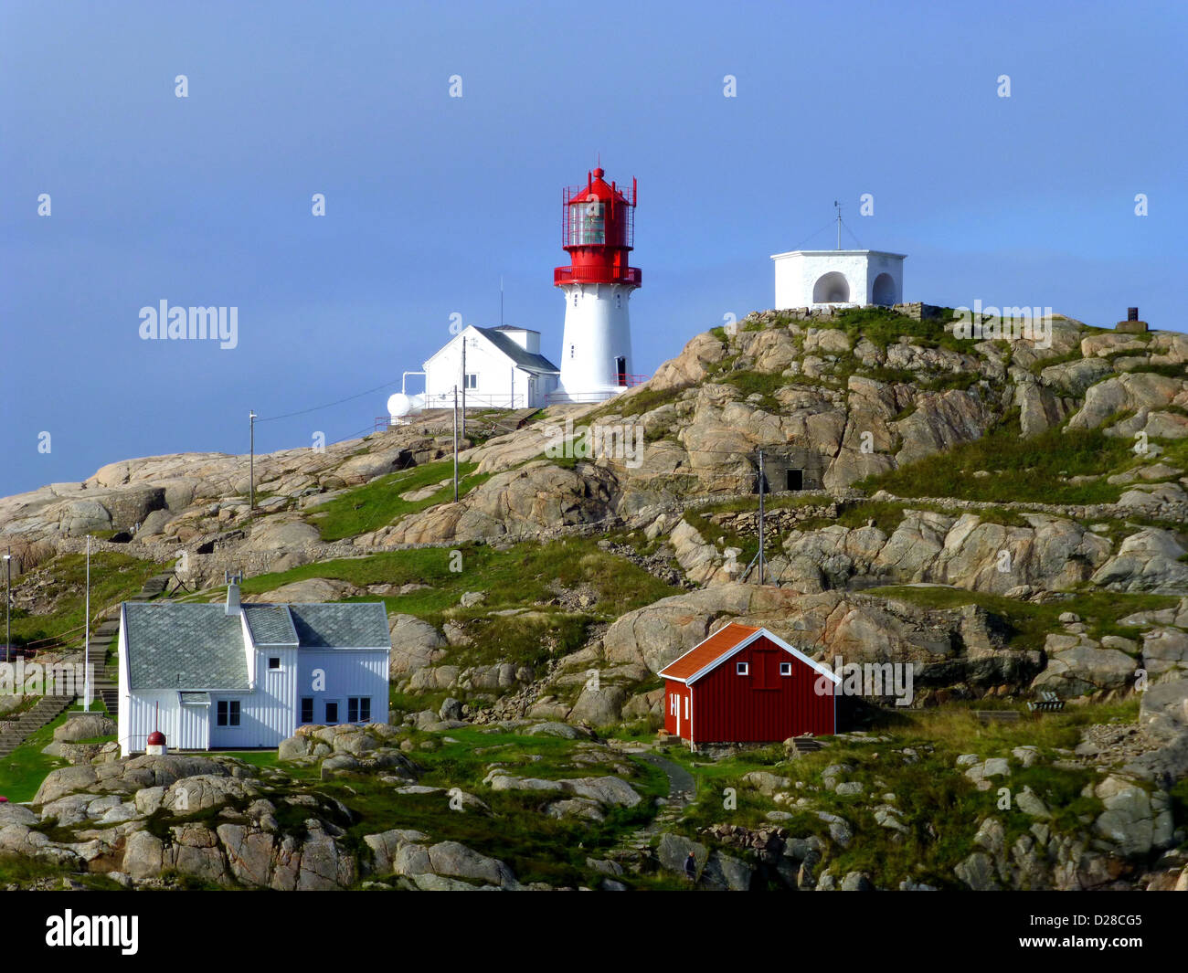 The Lindesnes Fyr, the lighthouse of Lindesnes, Norway's southernmost ...