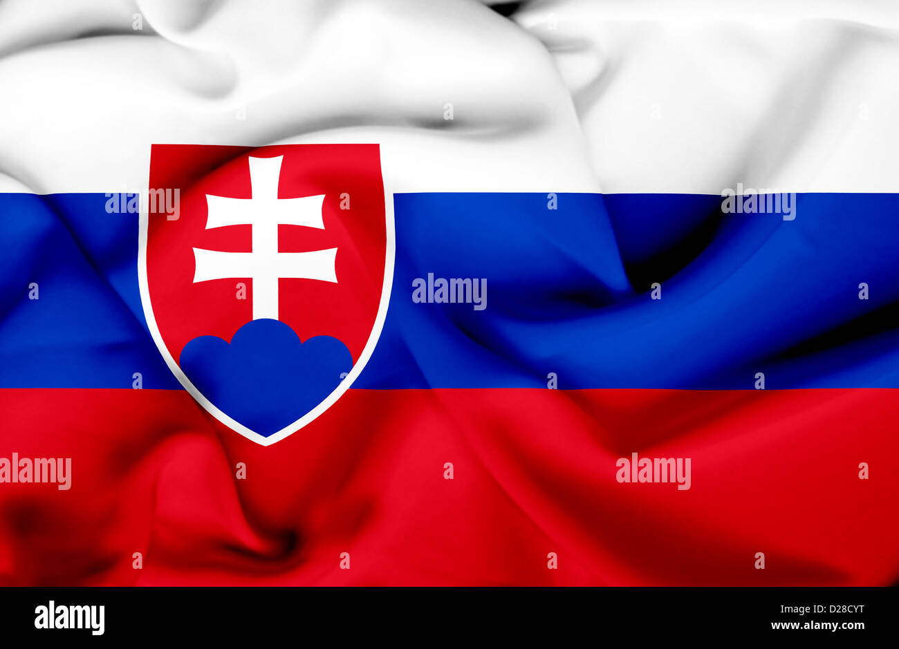 Slovakia waving flag Stock Photo - Alamy