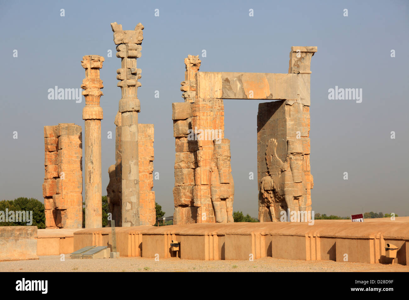 The Xerxes Gate, aka Gate of All Nations, Persepolis, Iran Stock Photo ...
