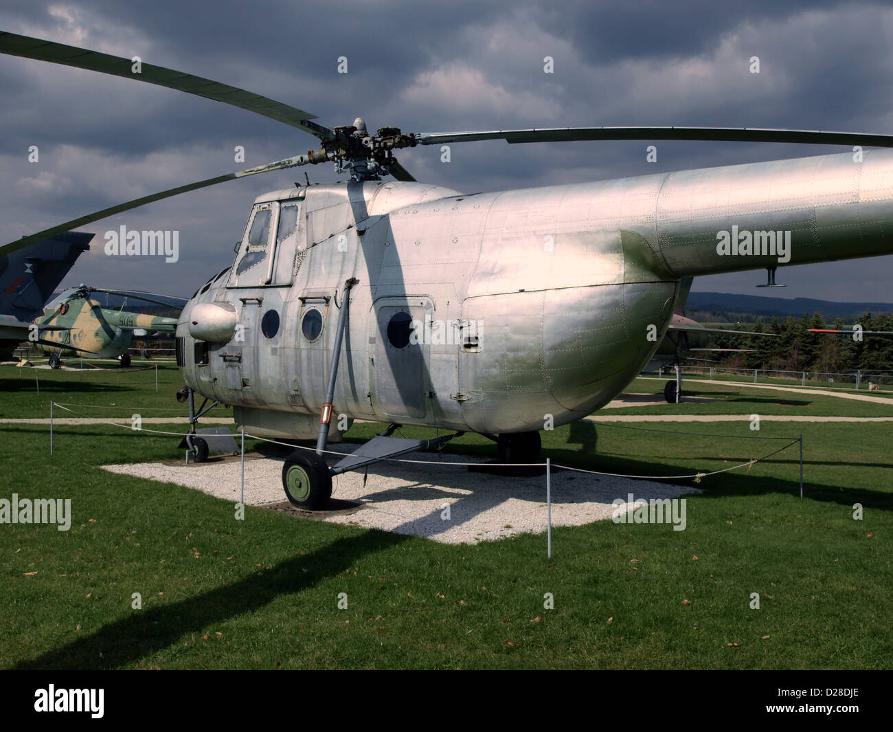 The Mil Mi-4, a Soviet-designed helicopter, is displayed at the Auto ...