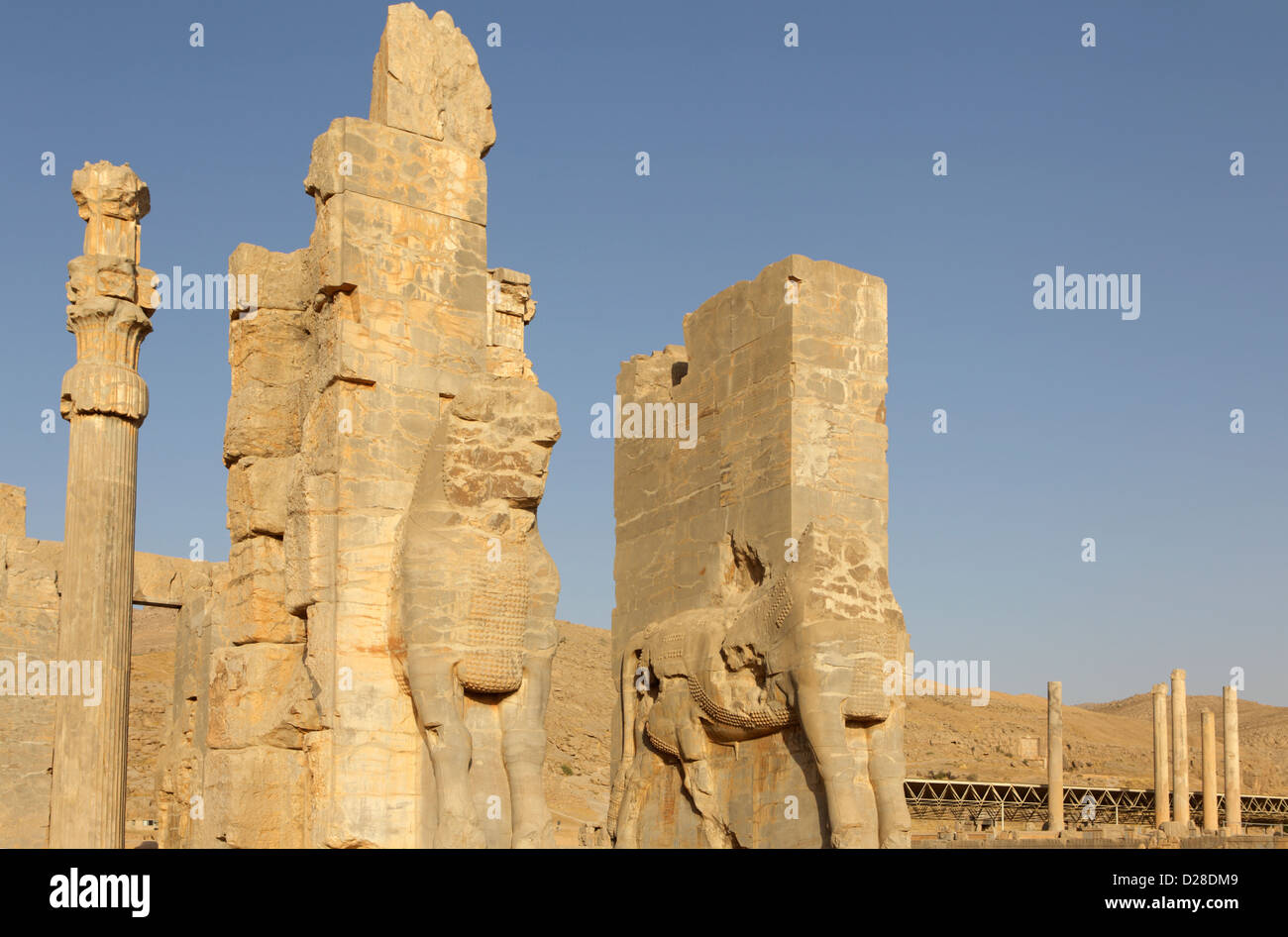 The Xerxes Gate, aka Gate of All Nations, Persepolis, Iran Stock Photo ...