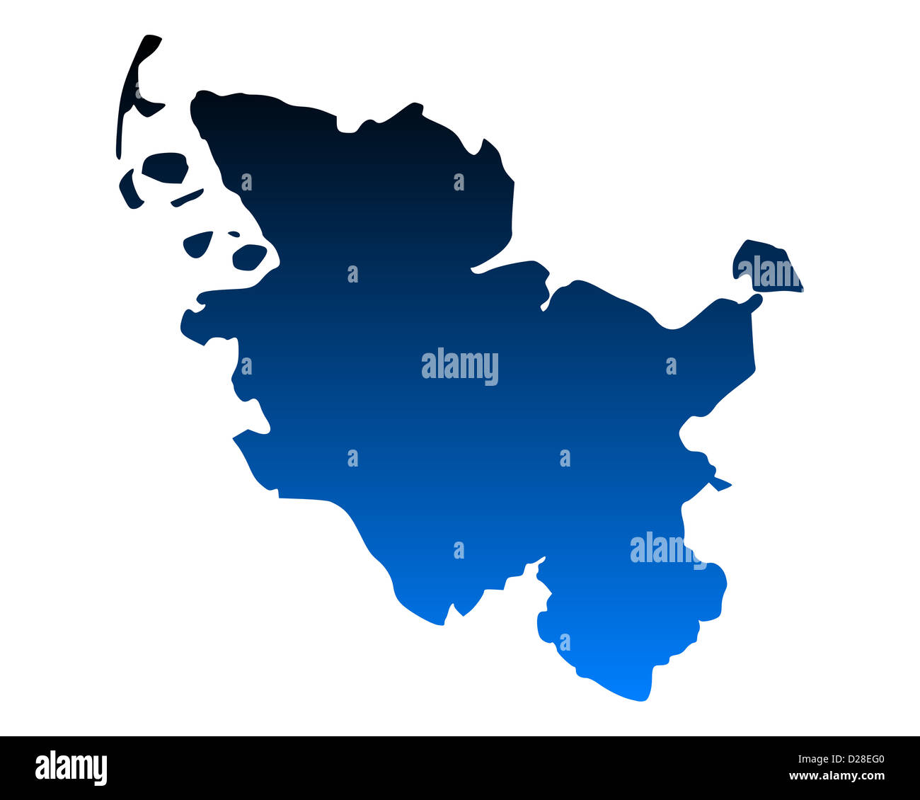 Map of Schleswig-Holstein Stock Photo - Alamy