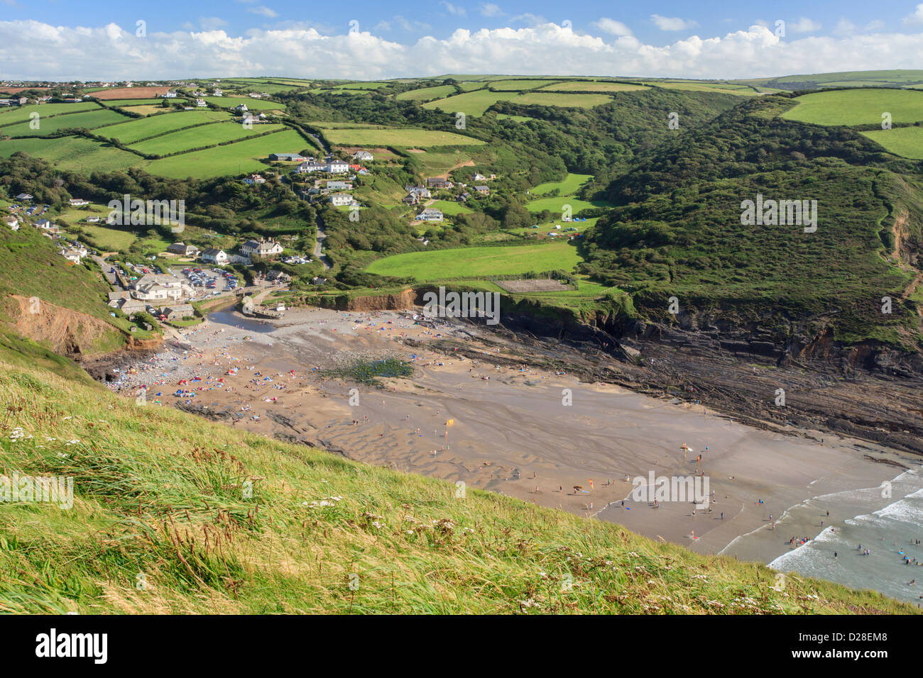 Crackington Haven captured from the South West Coast Path Stock Photo ...