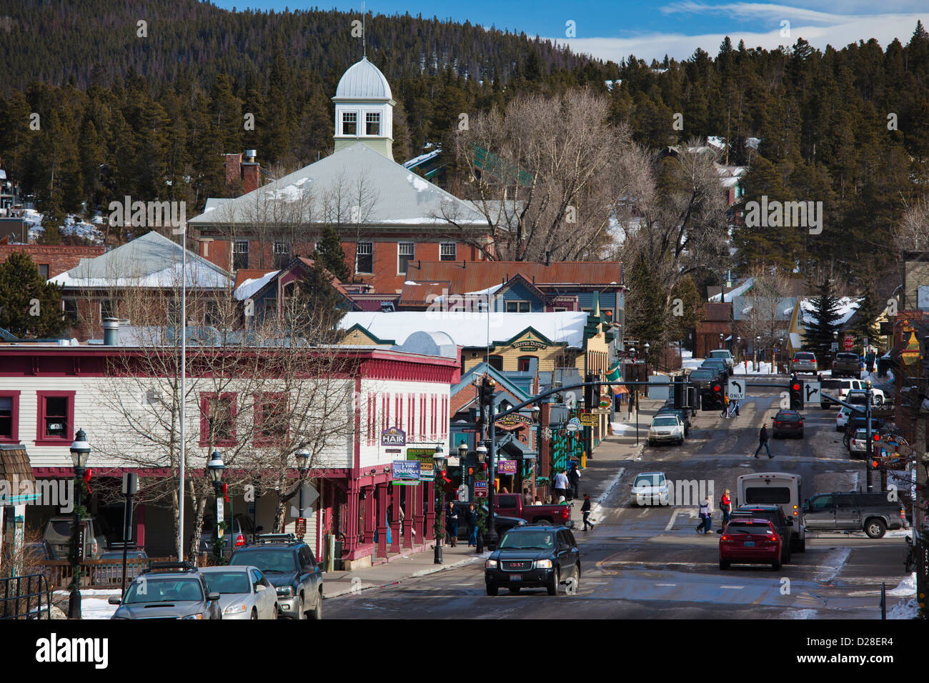 USA, Colorado, Breckenridge, town view, Lincoln Street Stock Photo - Alamy