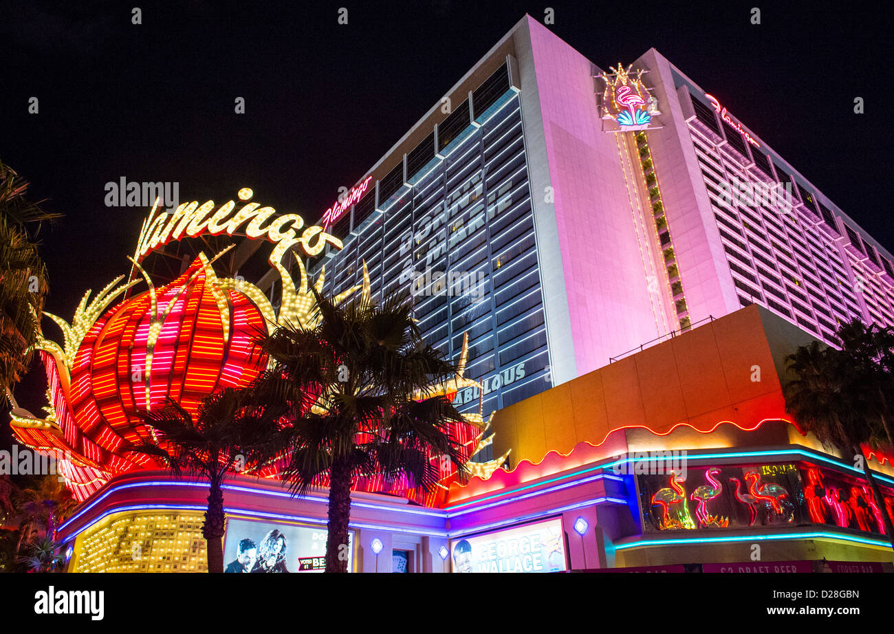The Flamingo hotel and casino sign in Las Vegas Stock Photo - Alamy