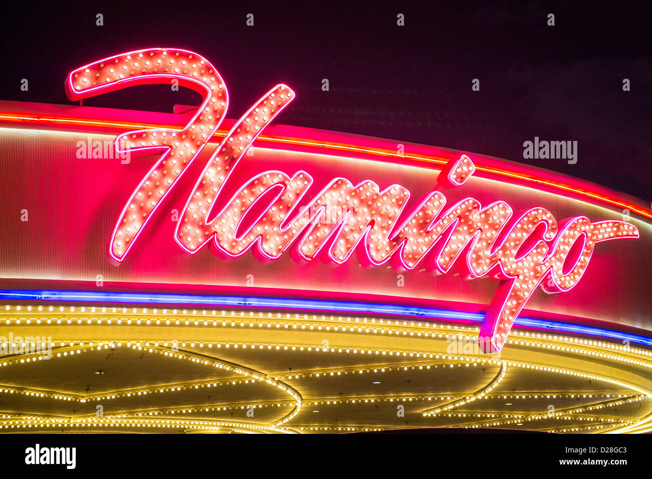 The Flamingo hotel and casino sign in Las Vegas Stock Photo - Alamy