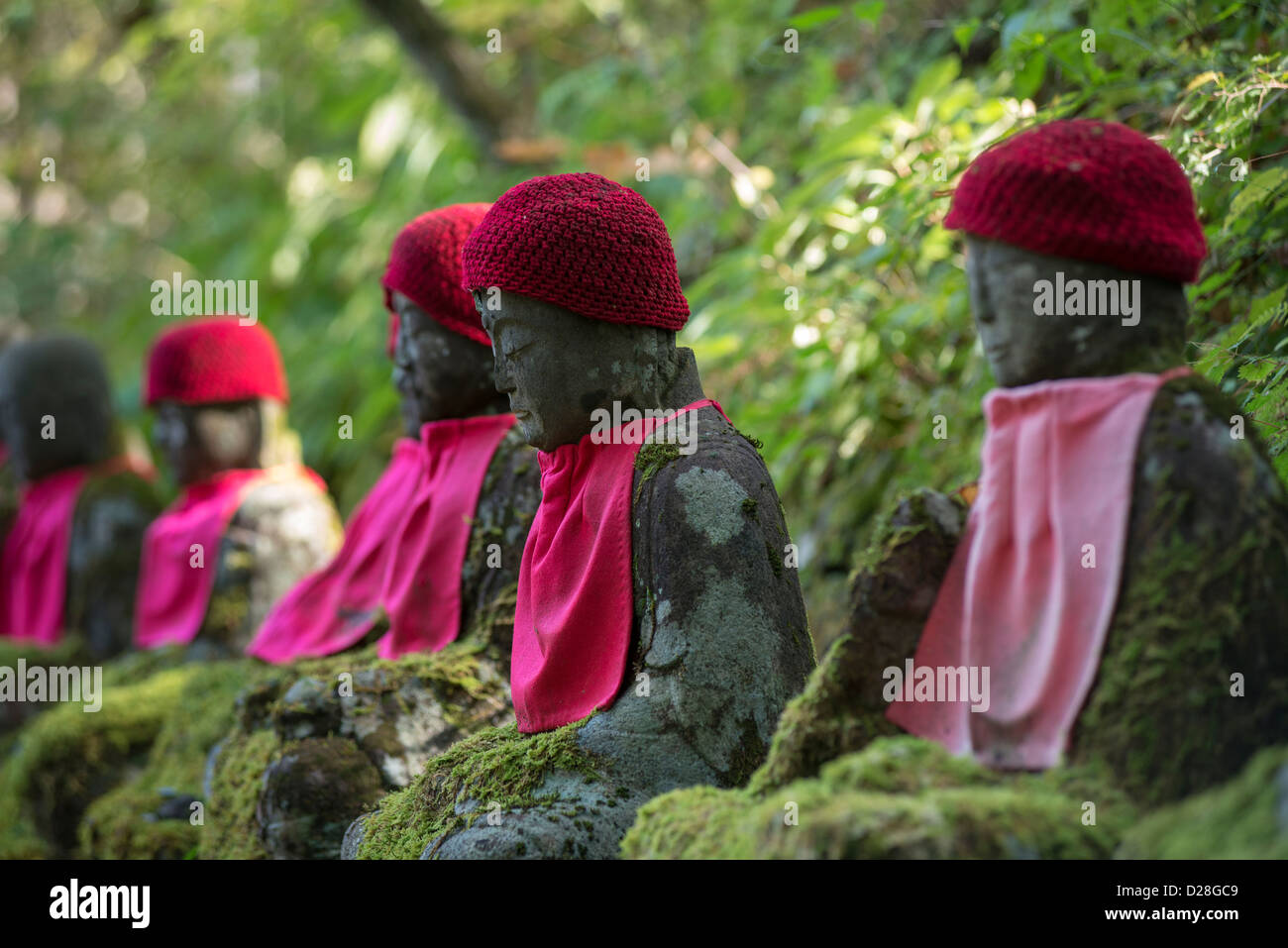 Jizo statues in Kanmangafuchi Abyss Nikko, Japan Stock Photo - Alamy