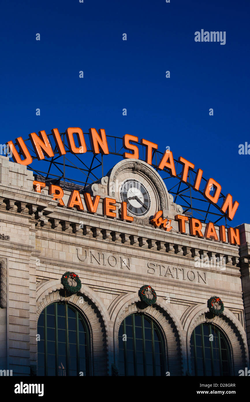 USA, Colorado, Denver, Union Station, historic train station Stock ...