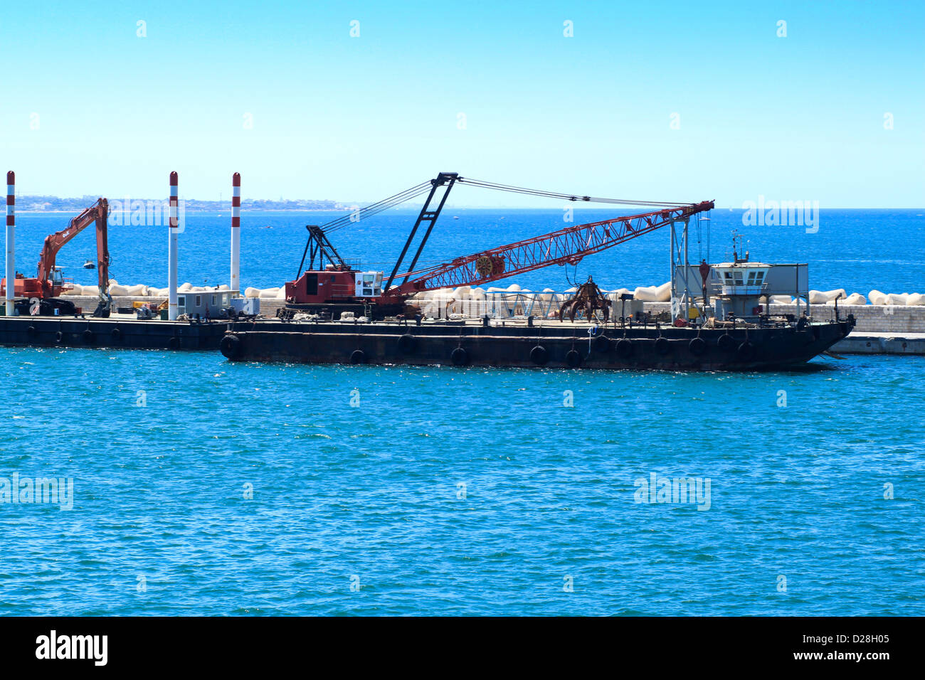 The shipyard area of the port of Bari Stock Photo - Alamy