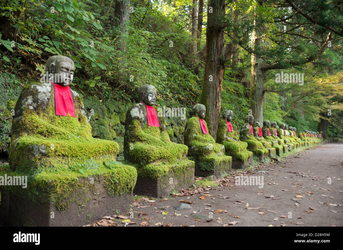 Jizo statues in Kanmangafuchi Abyss Nikko, Japan Stock Photo - Alamy
