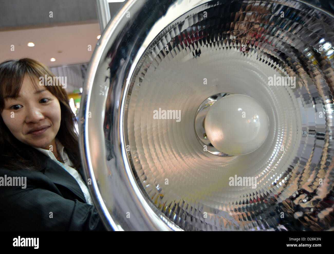 January 16, 2013, Tokyo, Japan - A light bulb capable of reducing ...