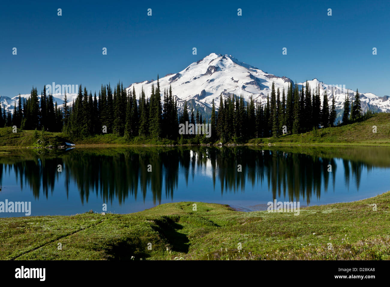 Glacier Peak above Image Lake, Glacier Peak Wilderness, North Cascades ...