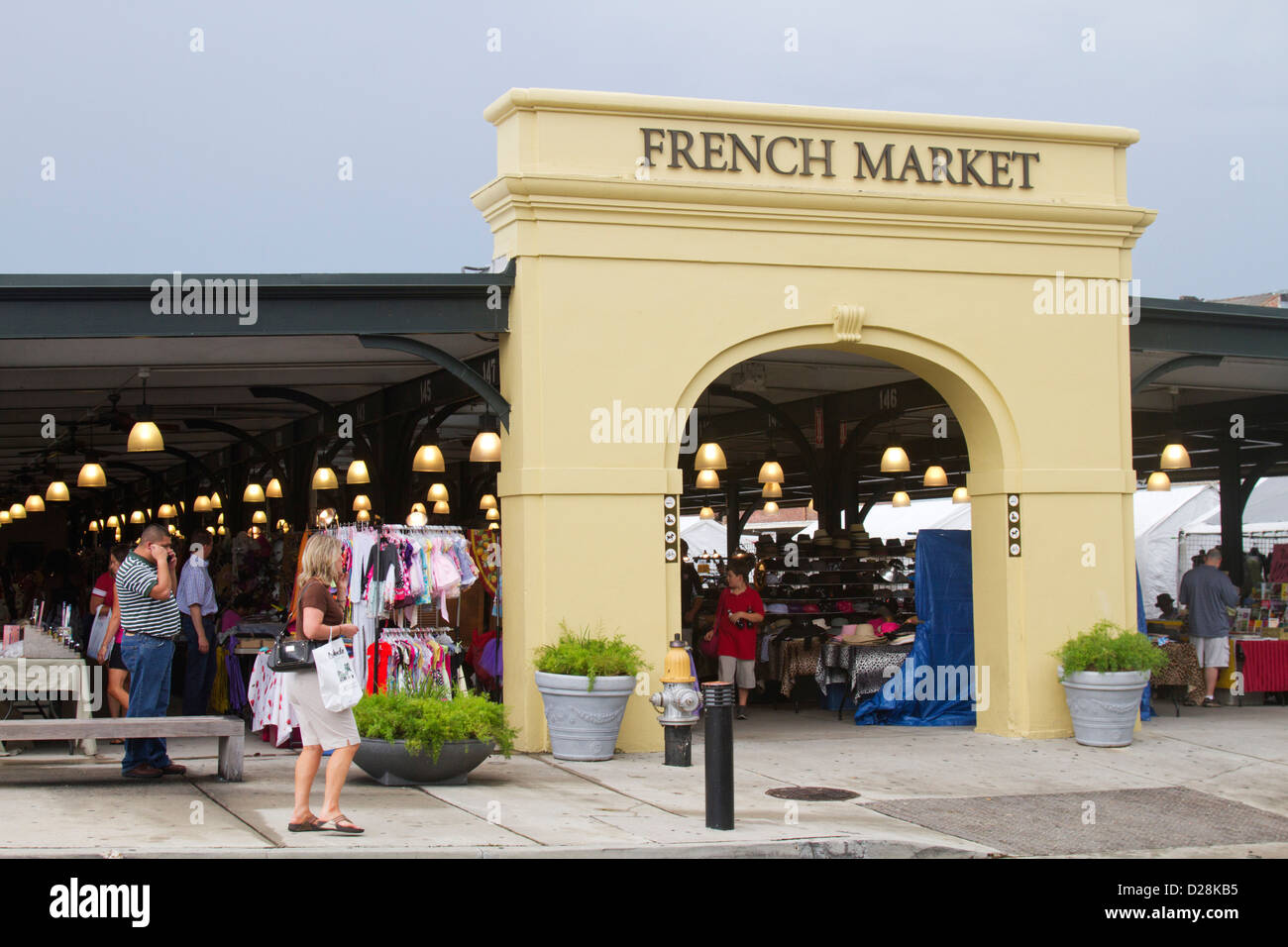 LA, New Orleans, French Market entrance Stock Photo - Alamy