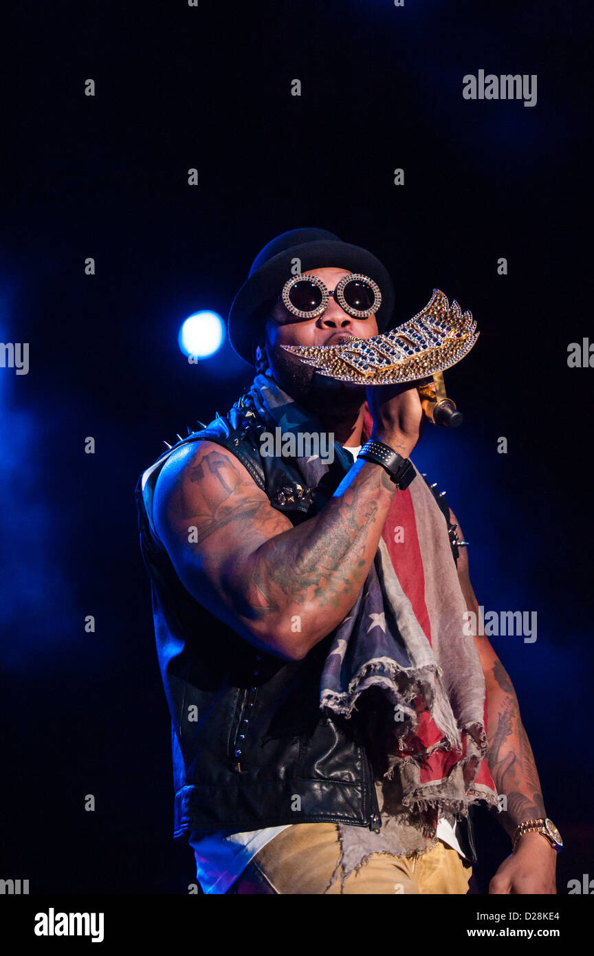 Hip-hop artist Flo Rida plays at the "COTA Club" in Austin Convention ...