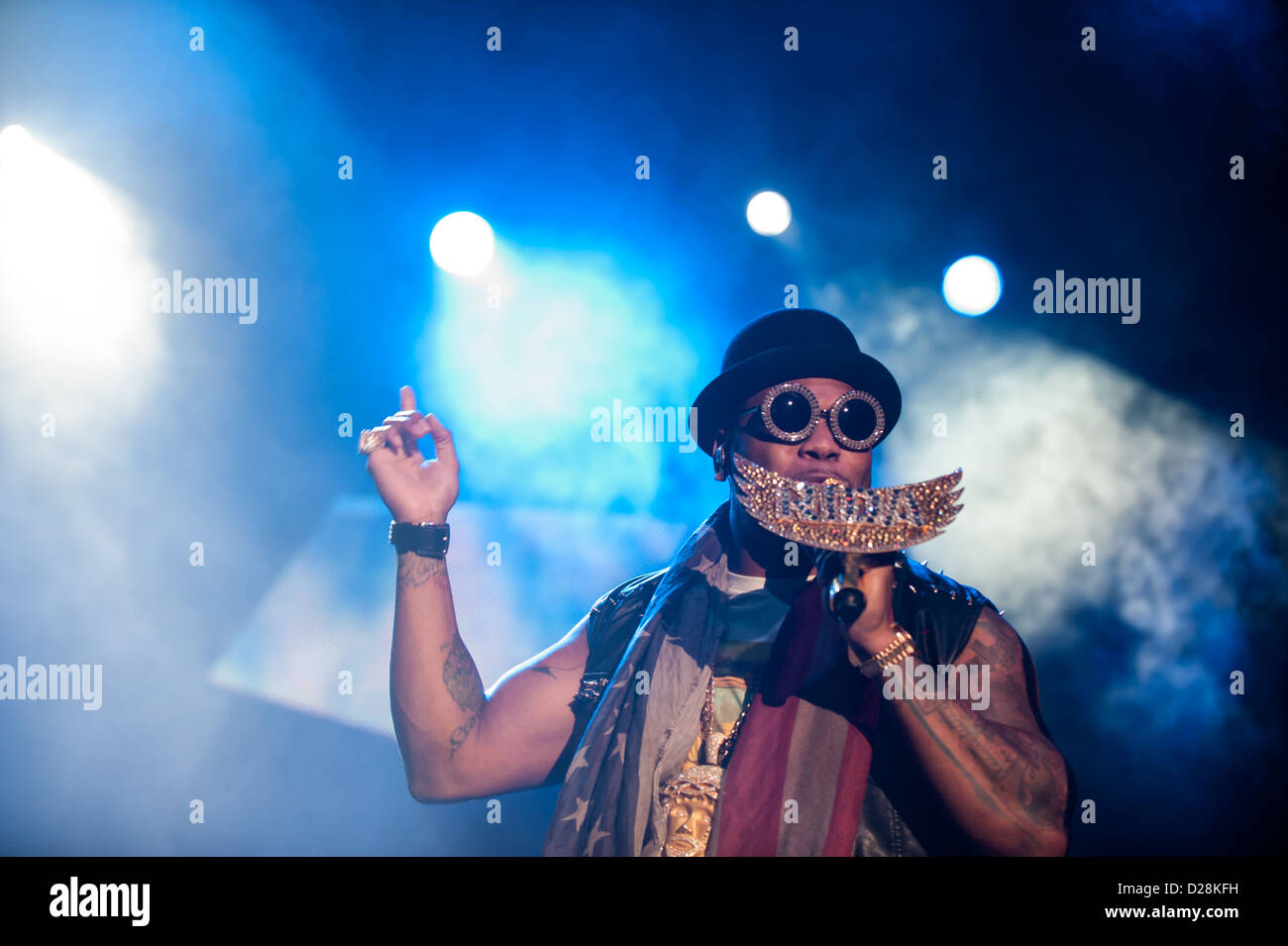 Hip-hop artist Flo Rida plays at the "COTA Club" in Austin Convention ...