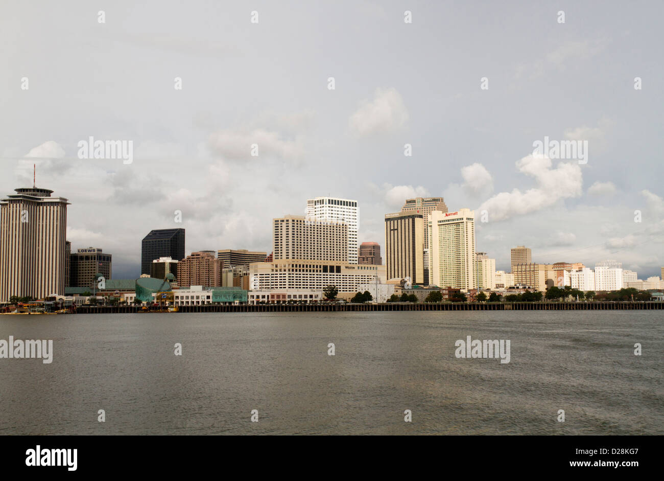 LA, New Orleans, view of New Orleans from Algiers ferry on the ...