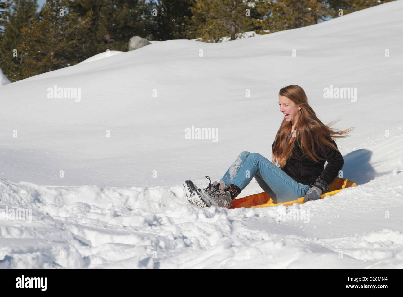 Sledding fun hi-res stock photography and images - Alamy