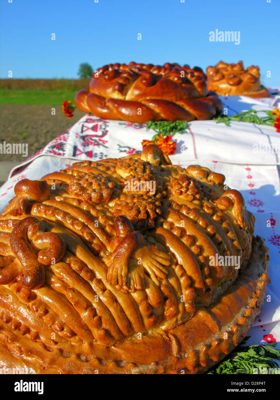 Ukrainian traditional festive Bread Stock Photo - Alamy