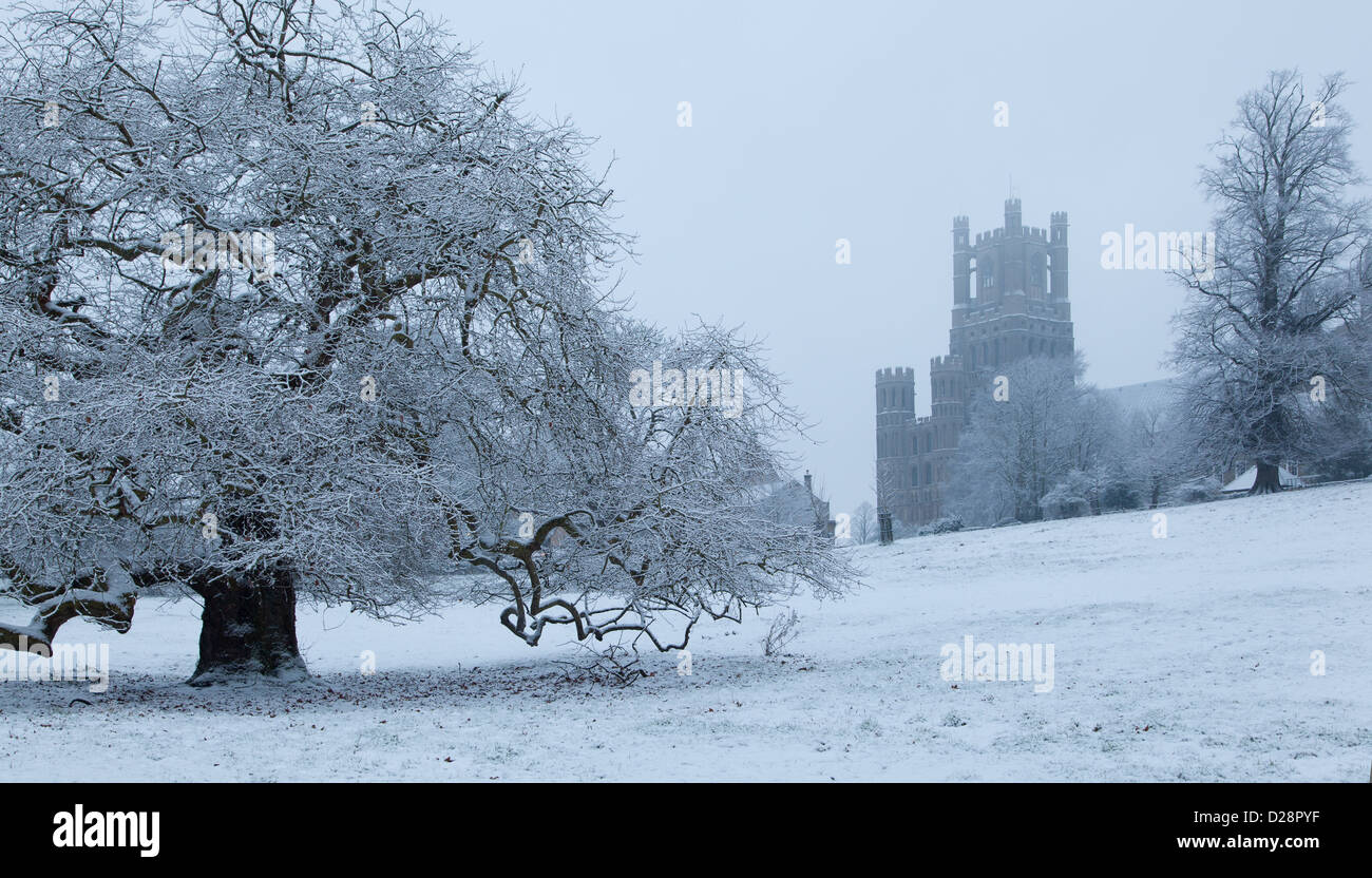 Ely cathedral snow hi-res stock photography and images - Alamy