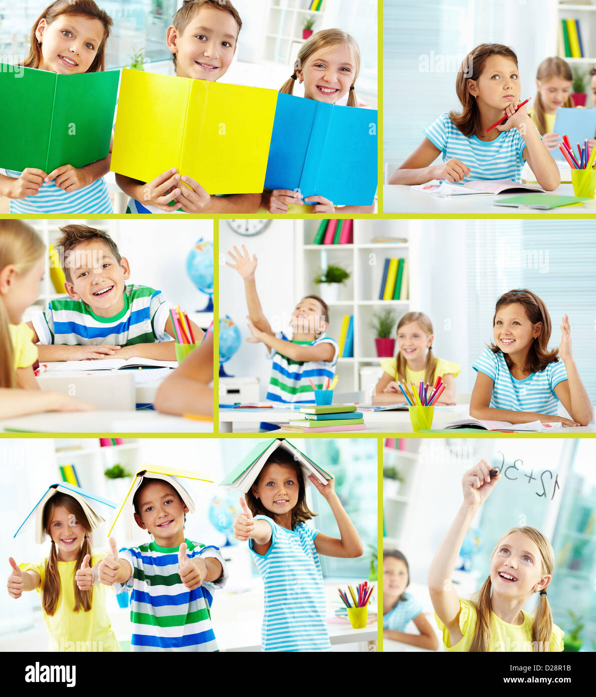 Classmates classroom collage hi-res stock photography and images - Alamy