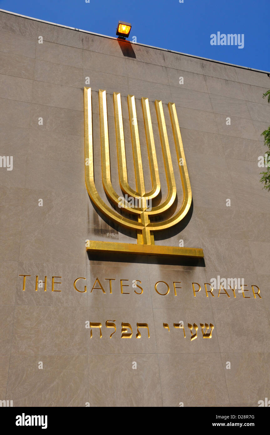 Congregation shaarai tefilla menora hi-res stock photography and images ...