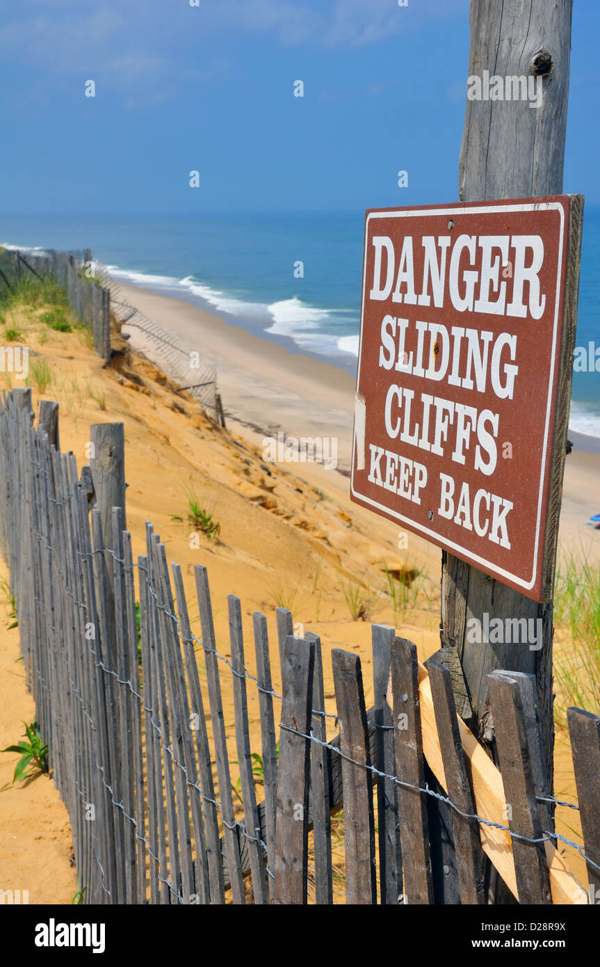 Marconi Beach, Cape Cod, Massachusetts, USA - Danger Sliding Cliffs ...