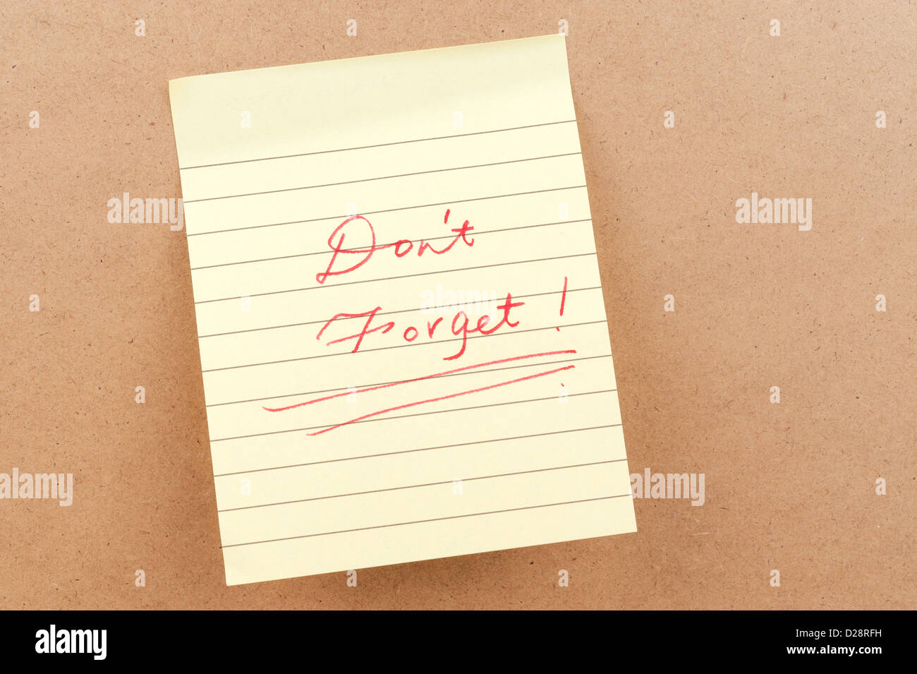 Dont forget note hi-res stock photography and images - Alamy