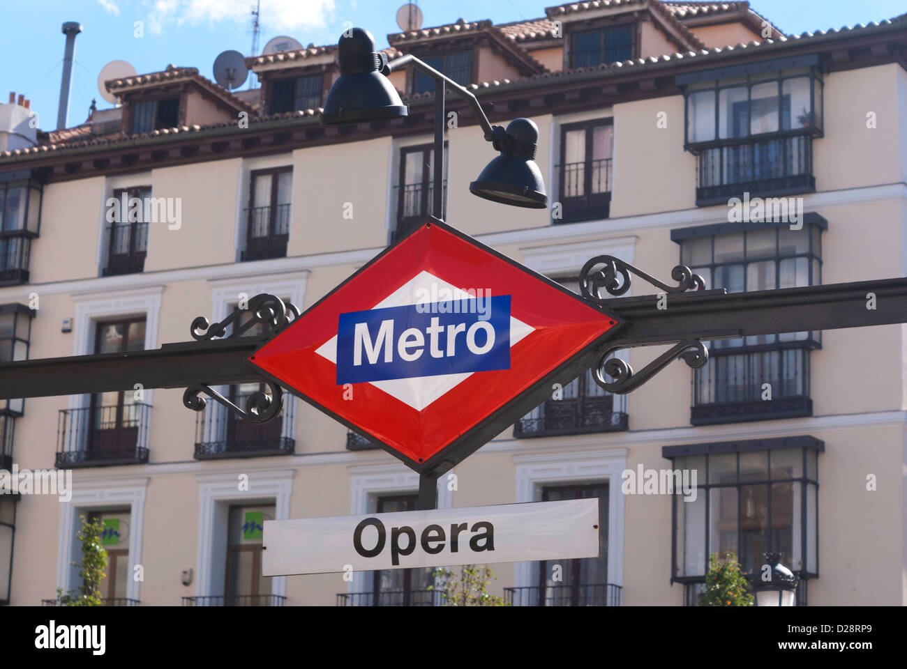 Metro sign in Madrid, Spain Stock Photo - Alamy
