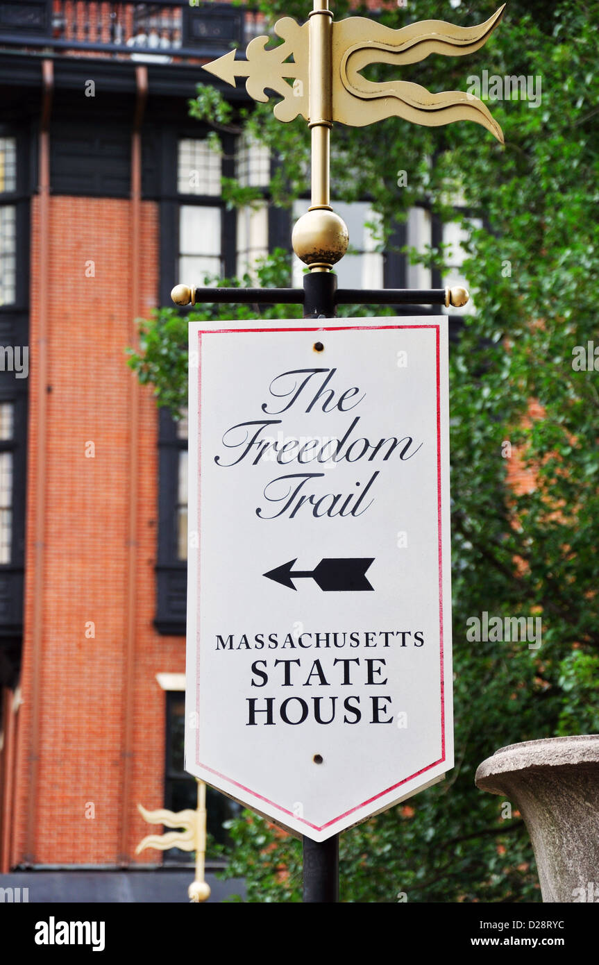 The Freedom Trail walking tour, Boston, Massachusetts, USA - State ...