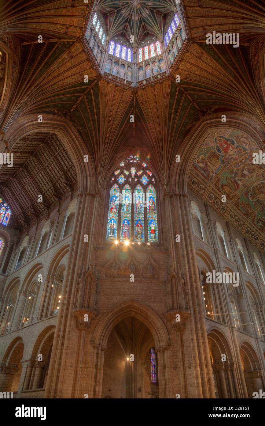 Ely Cathedral Octagonal tower interior view Stock Photo - Alamy