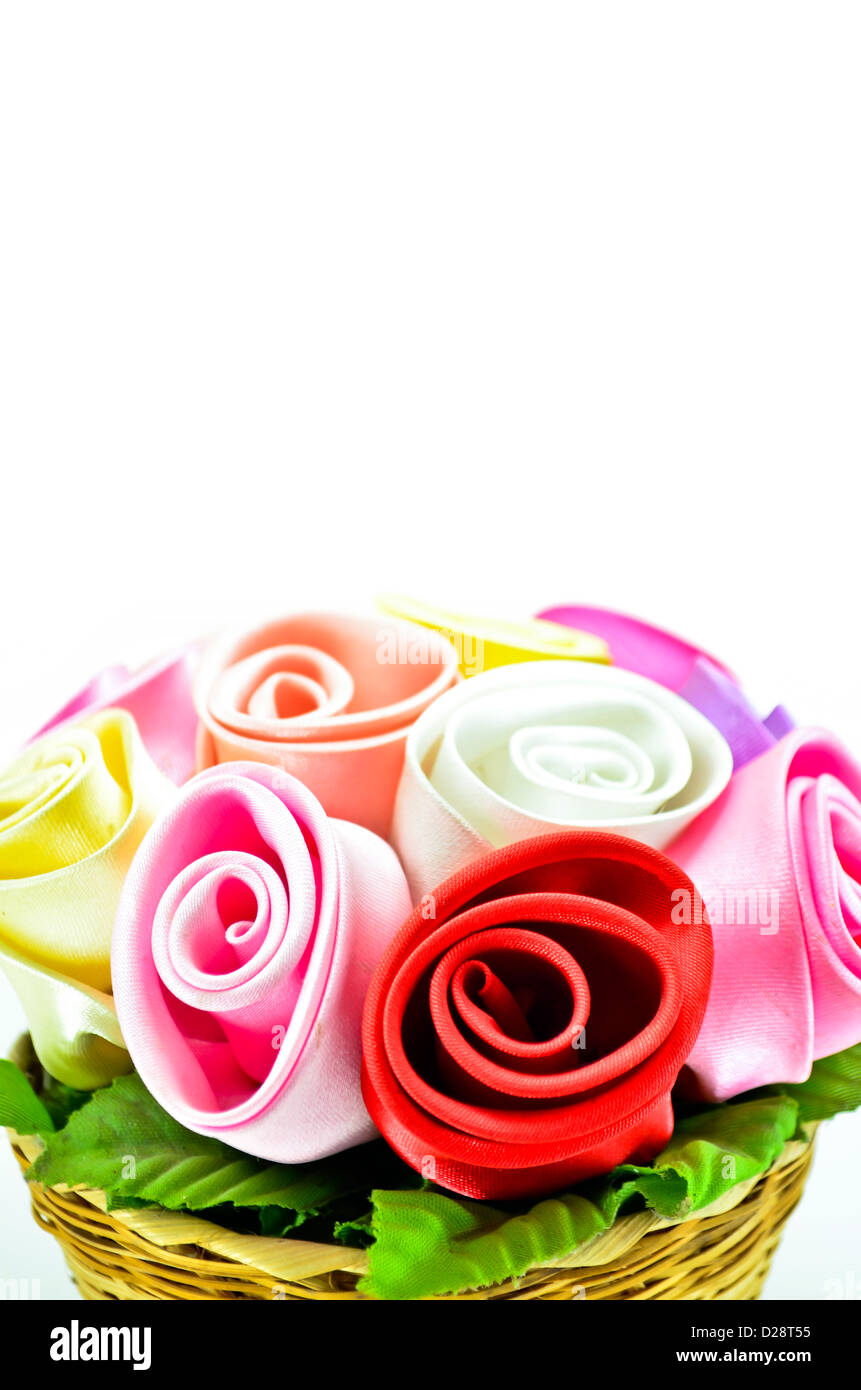 bouquet of colorful assorted roses gift card concept Stock Photo - Alamy