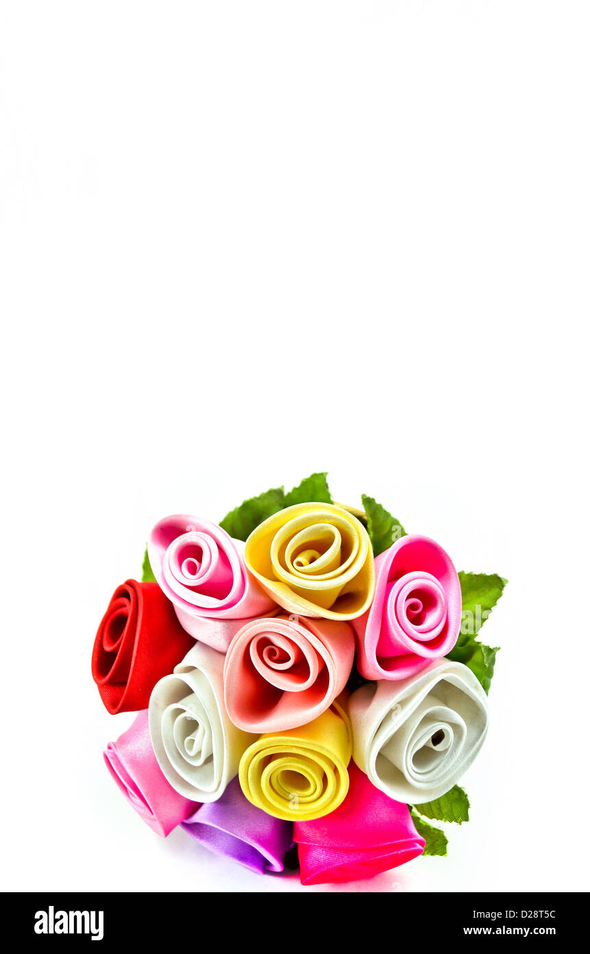 bouquet of colorful assorted roses gift card concept Stock Photo - Alamy