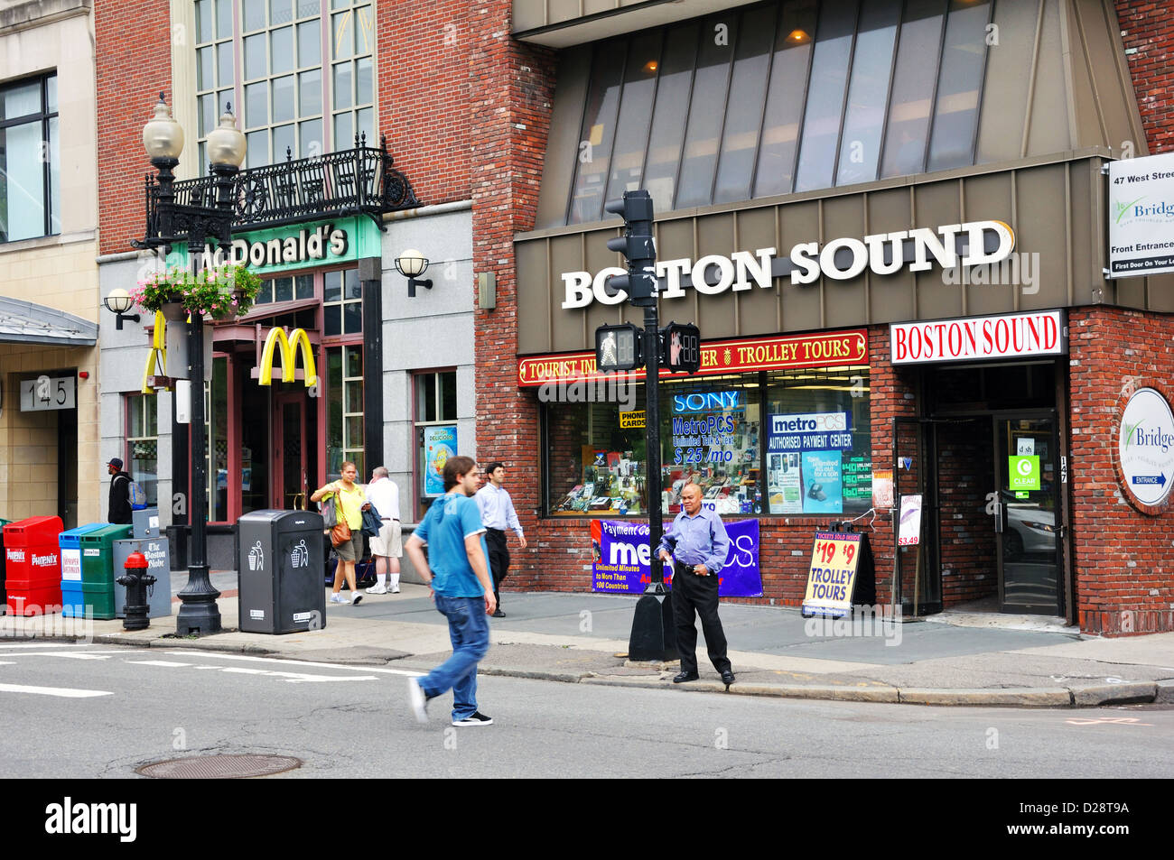 Boston street scene Stock Photo - Alamy